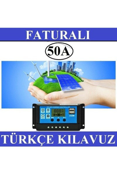 Spysoft 50A Güneş Solar Paneli Akü Şarj Solar Kontrol Cihazı 12V-24V Kontrol Cihazı Akü Şarj Regülatör Spysoft 50A Güneş Solar Paneli Akü Şarj Solar Kontrol Cihazı 12V-24V Kontrol Cihazı Akü Şarj Regülatör