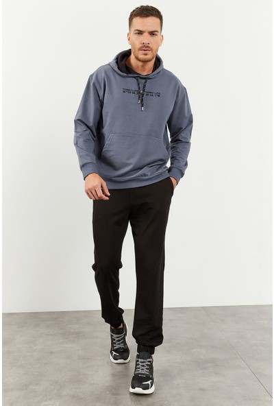 Tommy Life Petrol-Siyah Erkek Kapüşonlu Kanguru Cep Oversize Lastik Paça Eşofman Takımı - 85117 Tommy Life Petrol-Siyah Erkek Kapüşonlu Kanguru Cep Oversize Lastik Paça Eşofman Takımı - 85117