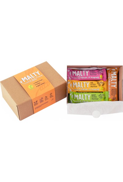 Malty 8 Li Deneme Kutusu - Kuruyemişli Kuru Meyveli ve Maltlı Meyve Barları - Şeker Ilavesiz