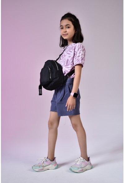 Icone Çocuk Iki Cepli Çapraz Omuz Çantası Siyah