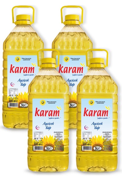 Karam Ayçiçek Yağı 4 x 5 Lt Karam Ayçiçek Yağı 4 x 5 Lt
