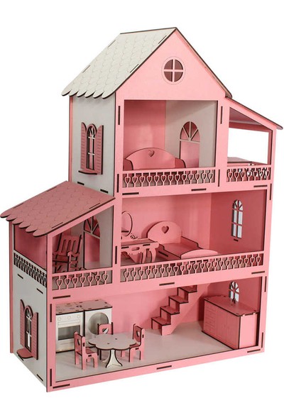 İzmit Hobi Dünyası Pembe Barbie Evi 75 cm İzmit Hobi Dünyası Pembe Barbie Evi 75 cm