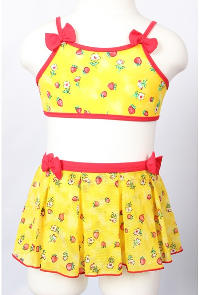 Sude Ayl Kız Çocuk Bustiyer Model Fiyonk Detaylı Tül Etekli Alt Üst Empirme Bikini Takım 177-52 Sude Ayl Kız Çocuk Bustiyer Model Fiyonk Detaylı Tül Etekli Alt Üst Empirme Bikini Takım 177-52