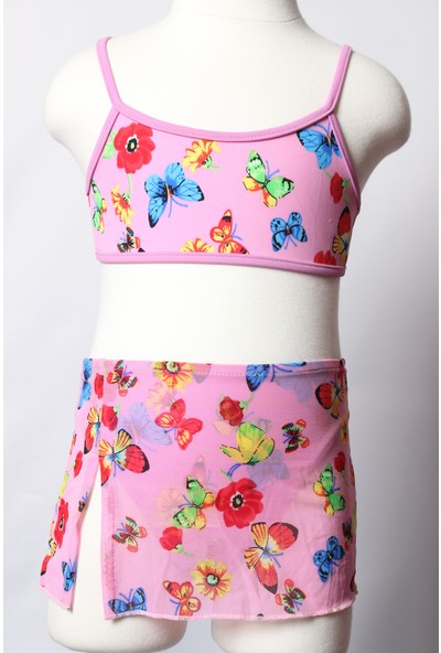 Sude Ayl Kız Çocuk Bustiyer Model Tül Etekli Empirme Alt Üst Bikini Takım 193-111A Sude Ayl Kız Çocuk Bustiyer Model Tül Etekli Empirme Alt Üst Bikini Takım 193-111A