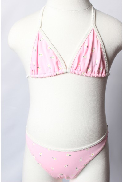 Sude Ayl Kız Çocuk Üçgen Model Empirme Alt Üst Bikini Takım 189-91