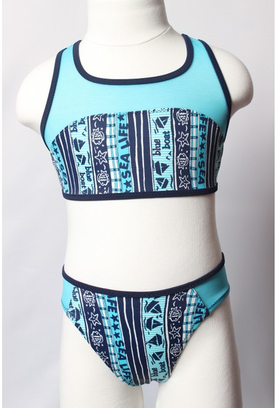 Sude Ayl Kız Çocuk Bustiyer Model Empirme Alt Üst Bikini Takım 191-61 Sude Ayl Kız Çocuk Bustiyer Model Empirme Alt Üst Bikini Takım 191-61