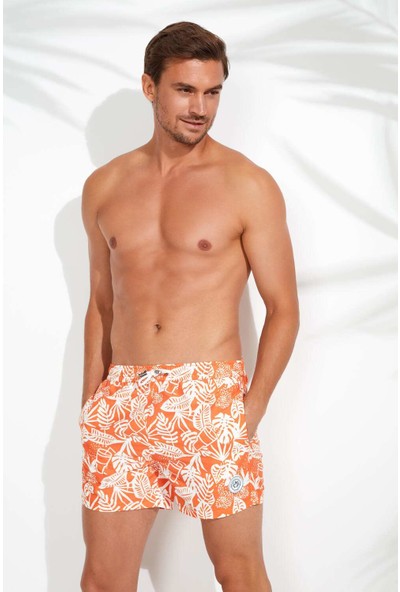 U.s. Polo Assn. Erkek Turuncu Orta Boy Deniz Şortu