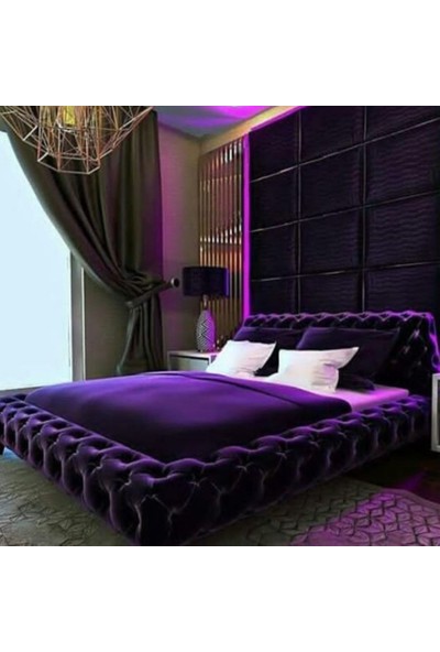 Niva Baza Çift Kişilik Baza Başlık Sandıksız Chester Set Mor Yatak Hariç Niva Baza Çift Kişilik Baza Başlık Sandıksız Chester Set Mor Yatak Hariç