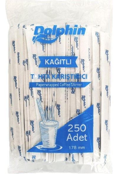 Kullan At Market Dolphin Tahta Karıştırıcı 17,8cm 250LI Kullan At Market Dolphin Tahta Karıştırıcı 17,8cm 250LI