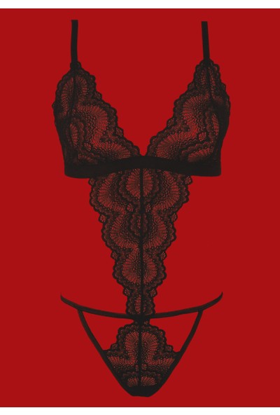 Leyna Wonna Dantelli Seksi Siyah Fantazi Babydoll 4022S Leyna Wonna Dantelli Seksi Siyah Fantazi Babydoll 4022S