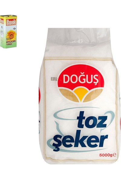 Emek Ayçiçek Yağı 5 kg + Doğuş Şeker 5 kg Emek Ayçiçek Yağı 5 kg + Doğuş Şeker 5 kg