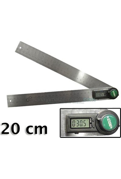 Insize 2176-200 Dijital Açı Ölçer 20 cm Insize 2176-200 Dijital Açı Ölçer 20 cm