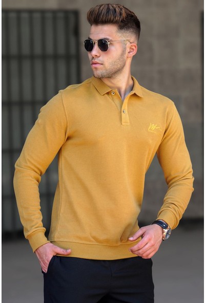 Madmext Hardal Polo Yaka Erkek Triko 5153