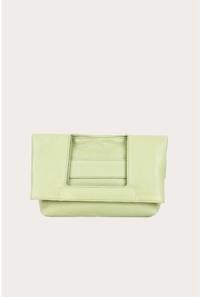 Bueno Yeşil Deri Kadın El Çantası