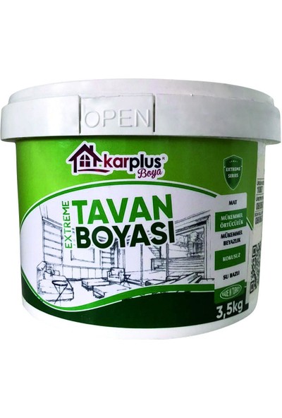 Karplus Su Bazlı Beyaz Tavan Boyası 3,5 kg