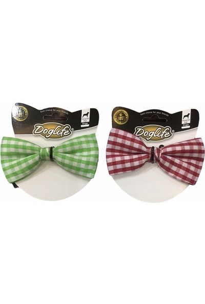 Doglife Köpekler Için Papyon Yeşil ve Kırmızı 2 Li Set 12 cm Doglife Köpekler Için Papyon Yeşil ve Kırmızı 2 Li Set 12 cm
