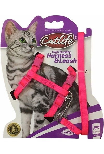 Catlife Kedi Göğüs ve Gezdirme Tasması Takımı Pembe 110 cm Catlife Kedi Göğüs ve Gezdirme Tasması Takımı Pembe 110 cm