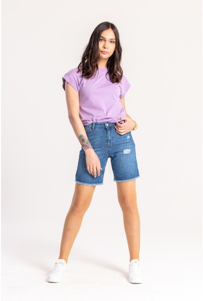 Deni̇maj Lindo Denim Short Açık Mavi 36 Deni̇maj Lindo Denim Short Açık Mavi 36