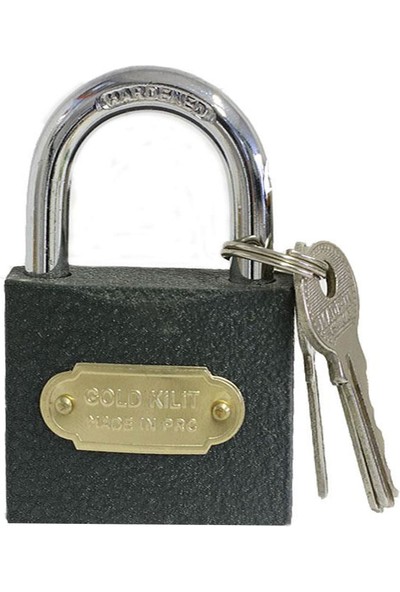 Badem10 Gold Asma Kilit Döküm Kilit 50 mm 3 Anahtarlı Badem10 Gold Asma Kilit Döküm Kilit 50 mm 3 Anahtarlı