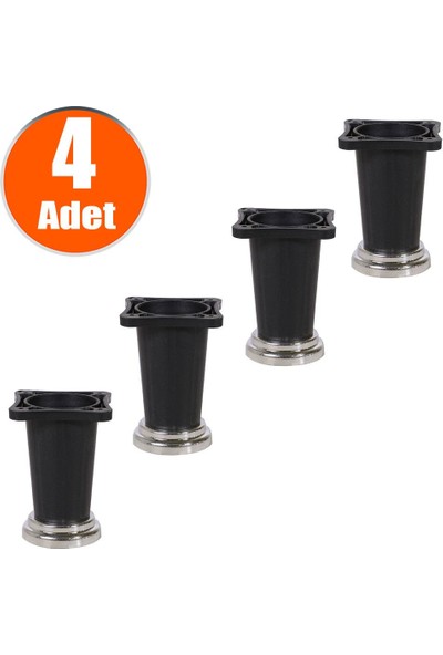 Badem10 Nobel Mobilya Masa Puf Sehpa Tv Ünitesi Ayağı Siyah Baza Ayak 10 cm (4 Adet) Badem10 Nobel Mobilya Masa Puf Sehpa Tv Ünitesi Ayağı Siyah Baza Ayak 10 cm (4 Adet)
