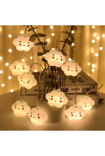 For You Bulut LED Işık Dizeleri 2 Metre 10'lu Kopmaz Şeffaf Kablolu Renk Değiştiren Peri LED For You Bulut LED Işık Dizeleri 2 Metre 10'lu Kopmaz Şeffaf Kablolu Renk Değiştiren Peri LED