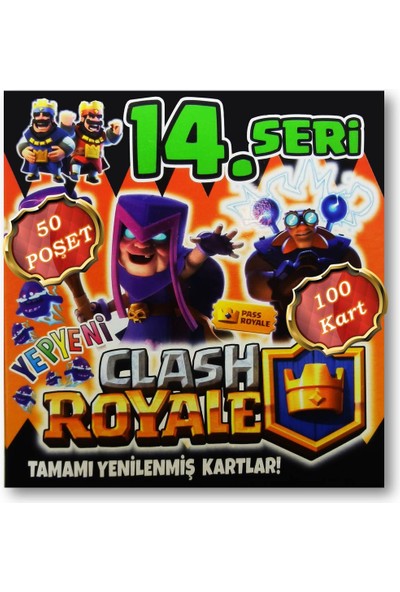 Clash Royale Oyun Kartı - 14. Seri - 50 Poşet - 100 Kart Clash Royale Oyun Kartı - 14. Seri - 50 Poşet - 100 Kart