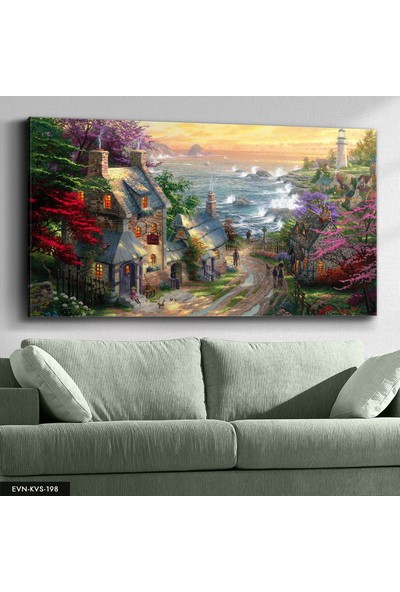 Evine Moda Thomas Kinkade Yağlı Boya Kanvas - Canvas Tablo Evine Moda Thomas Kinkade Yağlı Boya Kanvas - Canvas Tablo