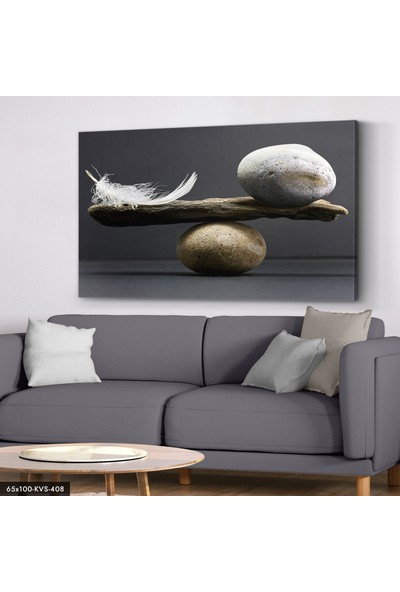 Evine Moda Taş ve Tüy Kanvas - Canvas Tablo Evine Moda Taş ve Tüy Kanvas - Canvas Tablo