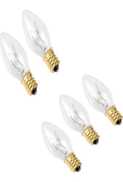Şahnet C7 10W Şeffaf Tuz Lambası Ampulu - Gece Lambası (5 Adet) Şeffaf Parfüm Ampul E14 Duy Şahnet C7 10W Şeffaf Tuz Lambası Ampulu - Gece Lambası (5 Adet) Şeffaf Parfüm Ampul E14 Duy