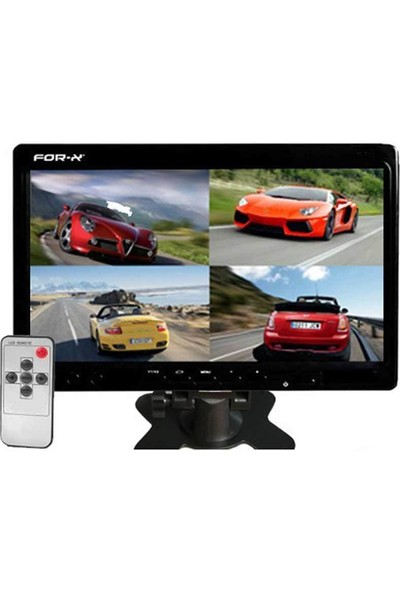 For-X X-070 7 Inç LED 12-24 Volt Güç Desteği Quad LED Monitör