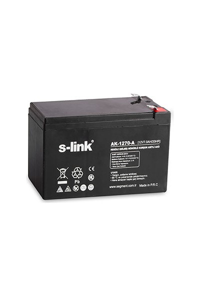 S-Link AK-1270-A 12 Volt 7 Amper Akü S-Link AK-1270-A 12 Volt 7 Amper Akü