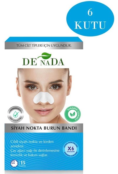 Easyso Siyah Nokta ve Kir Temizleyici Burun Bandı 6'lı x 6 Paket Easyso Siyah Nokta ve Kir Temizleyici Burun Bandı 6'lı x 6 Paket