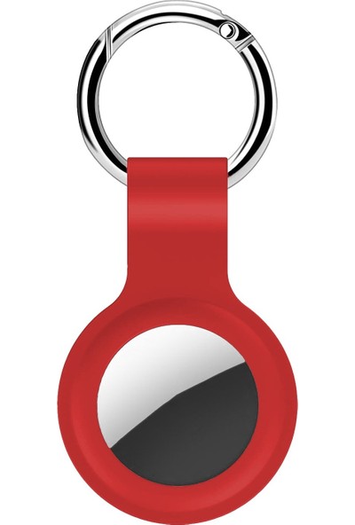 Fibaks Apple Airtag Uyumlu Kılıf Anahtarlık Tam Koruma Klasik Yumuşak Silikon