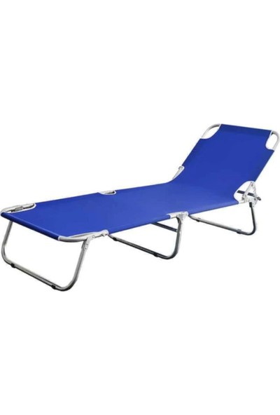 Ecm Proger Katlanır Şezlong Kampet Plaj Yatağı Kamp Yatağı mavi