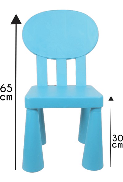 Temel Mammut Elips Sırtlı Çocuk Sandalyesi Mavi