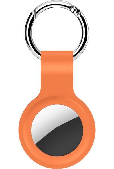 Fibaks Apple Airtag Uyumlu Kılıf Anahtarlık Tam Koruma Klasik Yumuşak Silikon