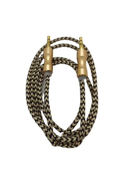 Güse Araç Aux Kablosu 1 Metre 3.5mm Yüksek Kalite Hasır Kablo Aux