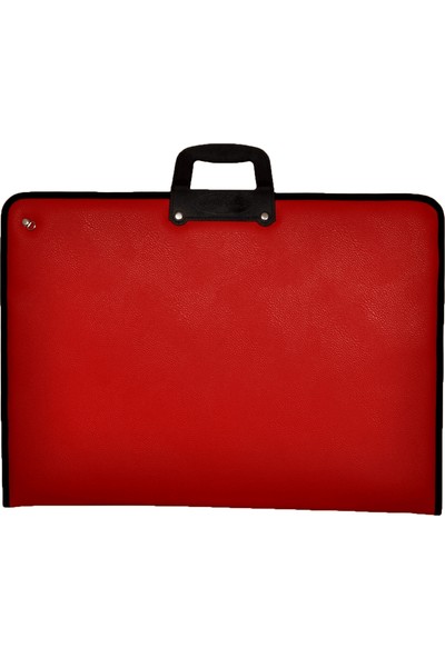 Gözde Proje Sanatsal Suni Deri Proje Çantası 40 x 55 x 4 cm Cepli Kırmızı