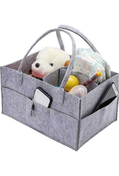 Toptan Keçe Keçe Anne Bebek Bakım Çantası Keçeden Bebek Çantası Gri
