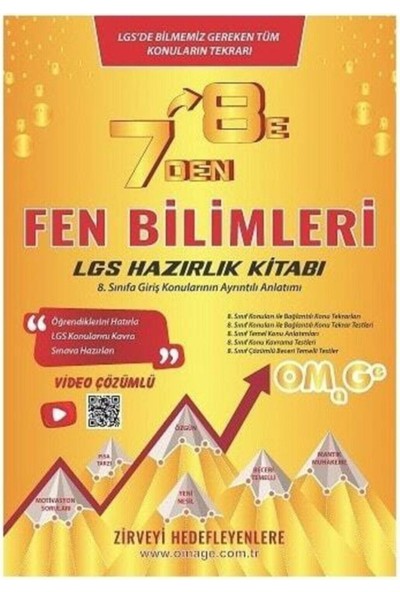 Nartest Yayınları 7 Den 8 E Omage LGS Fen Bilimleri Hazırlık Kitabı