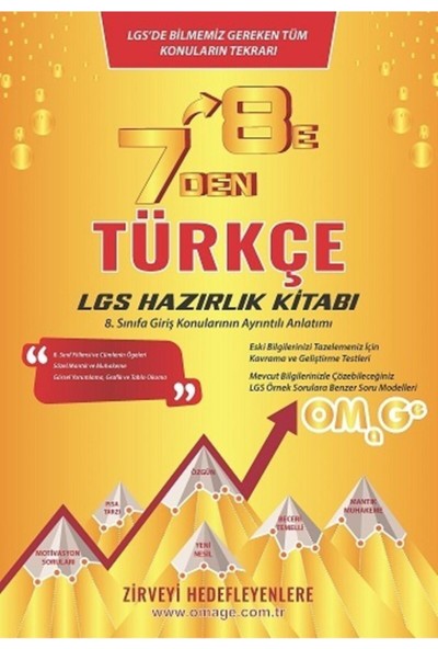 Nartest Yayınları 7 Den 8 E Omage LGS Türkçe Hazırlık Kitabı