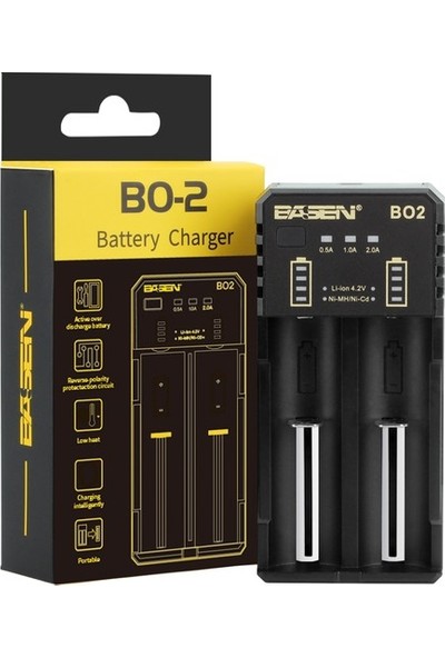 Sertec Basen Bo-2 18650 3.7V Çiftli Pil Şarj Aleti Sertec Basen Bo-2 18650 3.7V Çiftli Pil Şarj Aleti