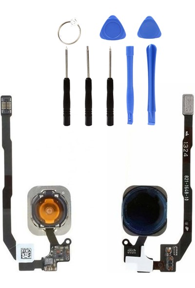 Telefon Kulübesi IPhone 5s Home Tuş Bordu + Tamir Seti Beyaz