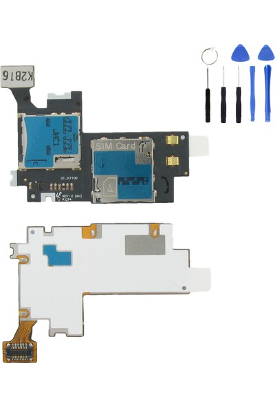 Telefon Kulübesi Samsung Note 2 N7100 Mmc Sim Yuvası + Tamir Seti