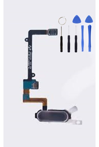 Telefon Kulübesi Samsung Note 4 Edge N915 Home Tuş Bordu + Tamir Seti Siyah