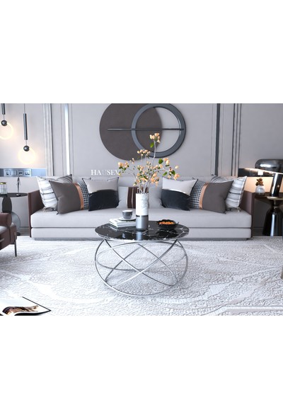 Hausev Gezegen Model Gümüş Metal Orta Sehpa Hausev Gezegen Model Gümüş Metal Orta Sehpa