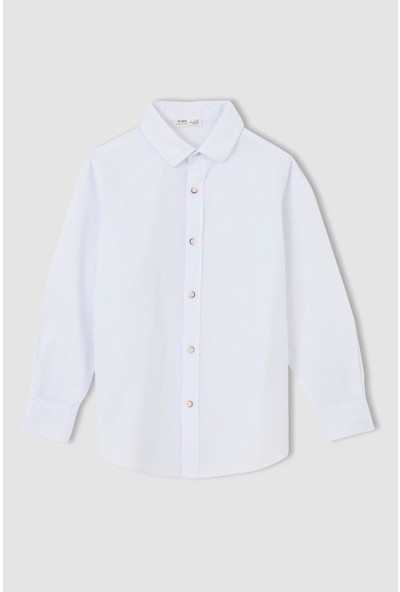 Defacto Erkek Çocuk Basic Uzun Kollu Gömlek T8853A621AU