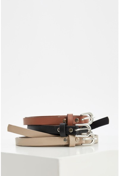 DeFacto Kadın Suni Deri 3'lü Elbise Kemeri S2486AZNS DeFacto Kadın Suni Deri 3'lü Elbise Kemeri S2486AZNS