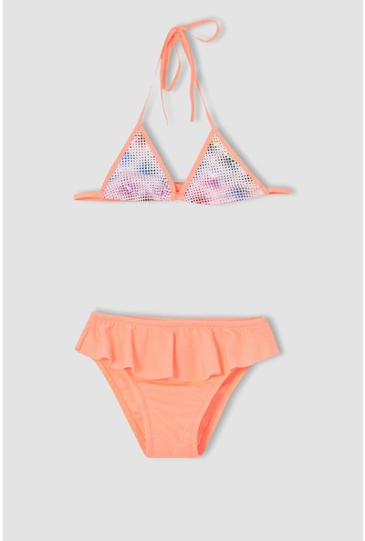 Defacto Kız Bebek Desenli Bikini Takımı V8346A221SM