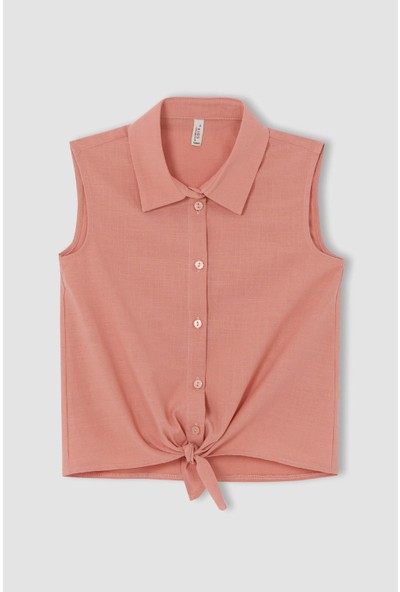 DeFacto Kız Çocuk Bağlama Detaylı Kolsuz Gömlek N3071A621SM